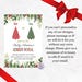 Festive Christmas Trees Gender Reveal Invitation, Red or Green, Boy or ...