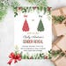 Festive Christmas Trees Gender Reveal Invitation, Red or Green, Boy or ...