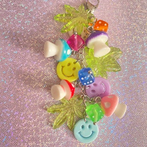 Decora Kei Keychain, Mushroom Purse Charm, Y2k Keychain - Etsy