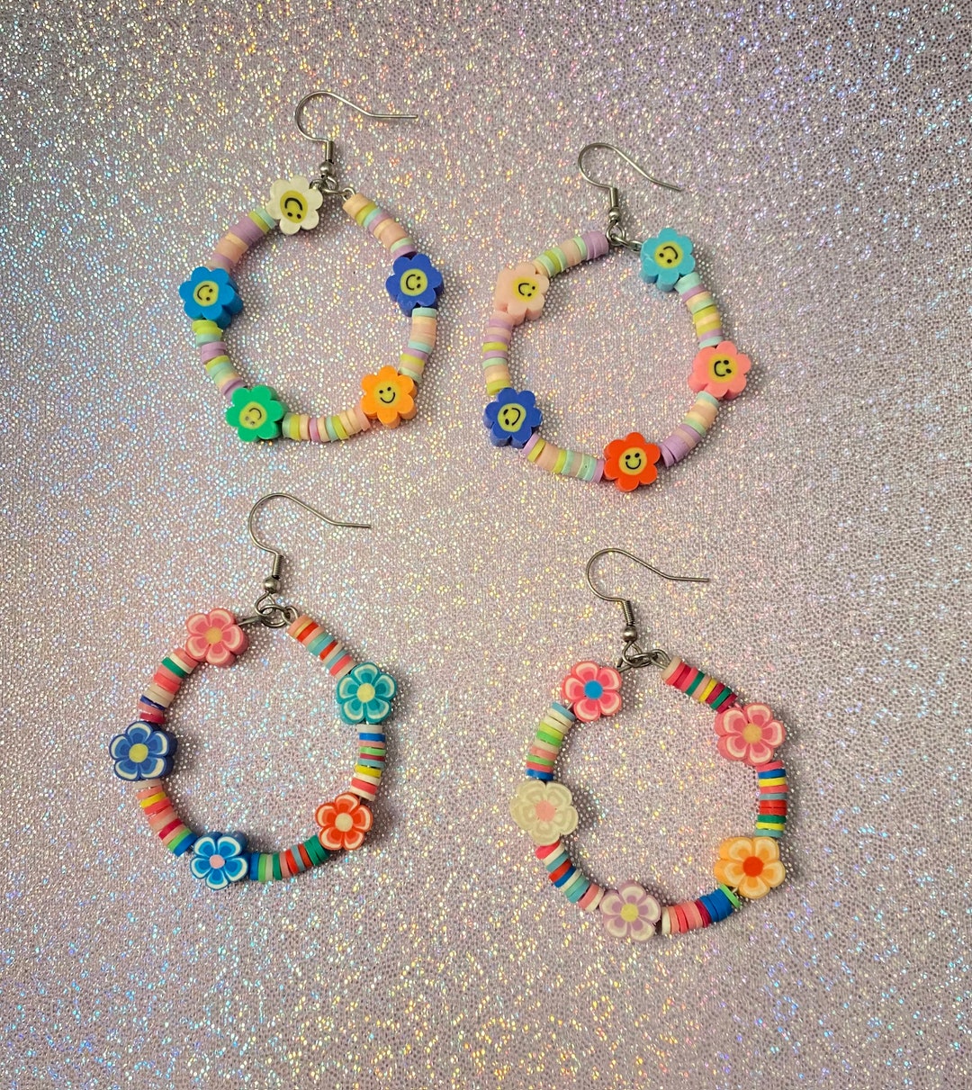 Y2k Earrings Flower Hoop Earrings Aesthetic Jewelry - Etsy