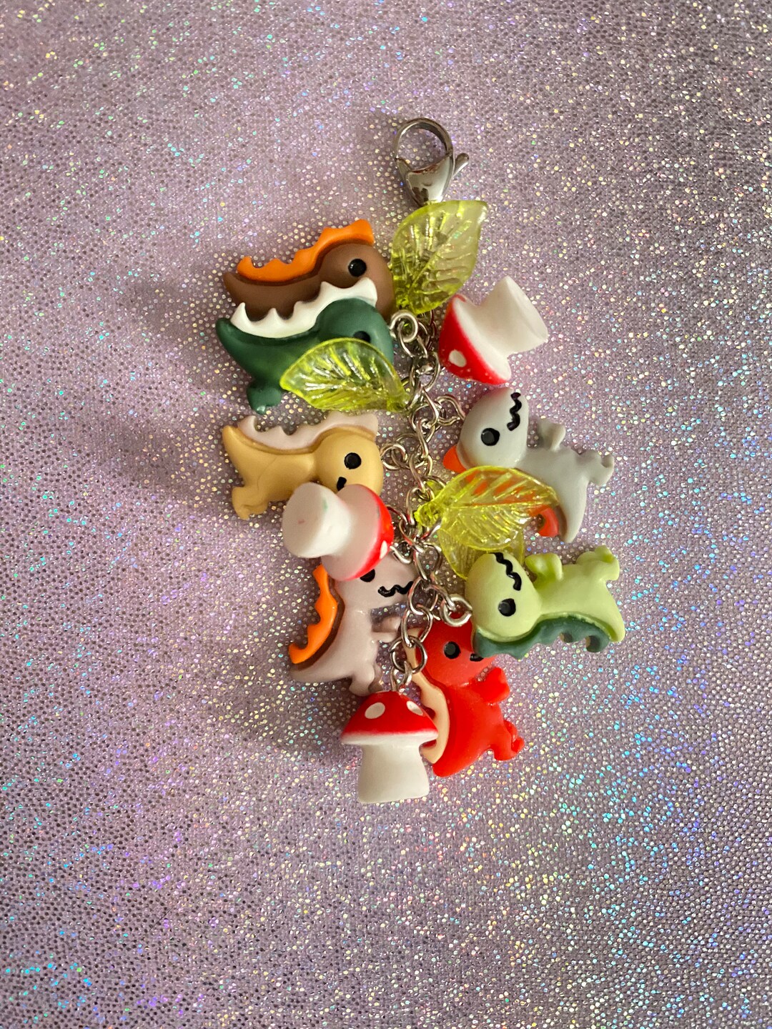 Dinosaur Keychain, Decora Kei Charm, Cute Purse Charm - Etsy
