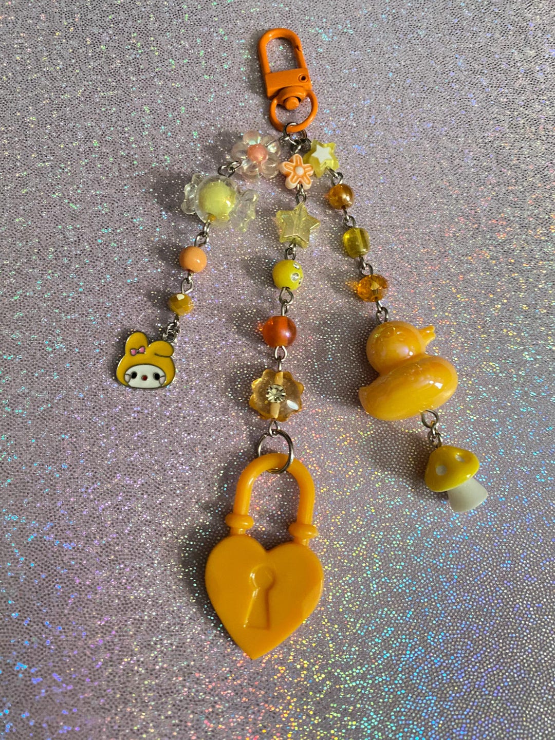 Decora Kei Keychain, Kawaii Beaded Keychain, Purse Charm - Etsy