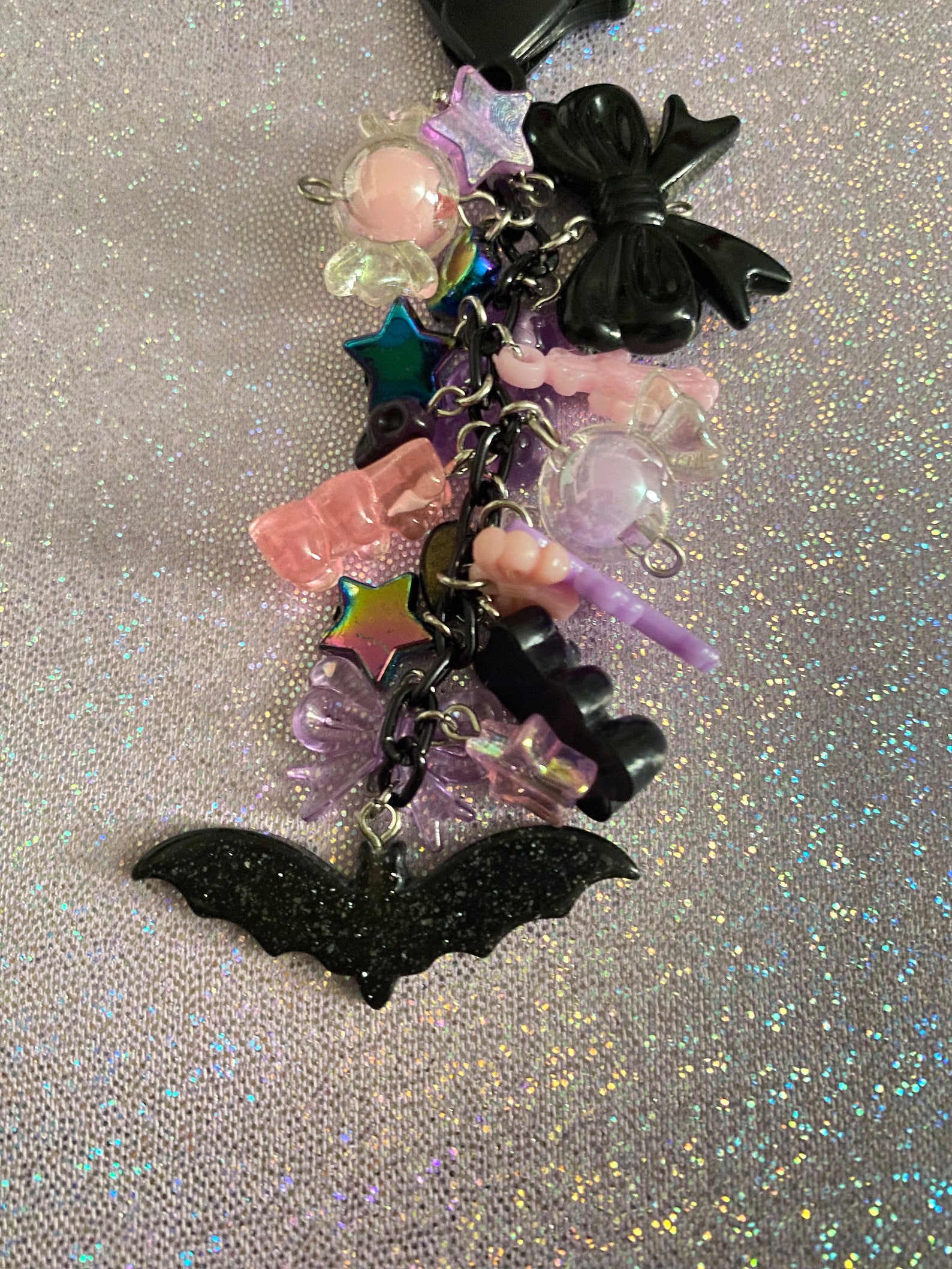 Pastel Goth Keychain, Kawaii Goth Charm, Halloween Keychain - Etsy