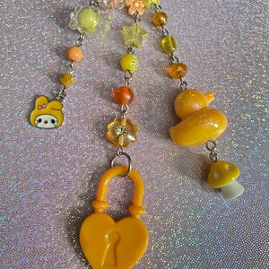 Decora Kei Keychain, Kawaii Beaded Keychain, Purse Charm - Etsy