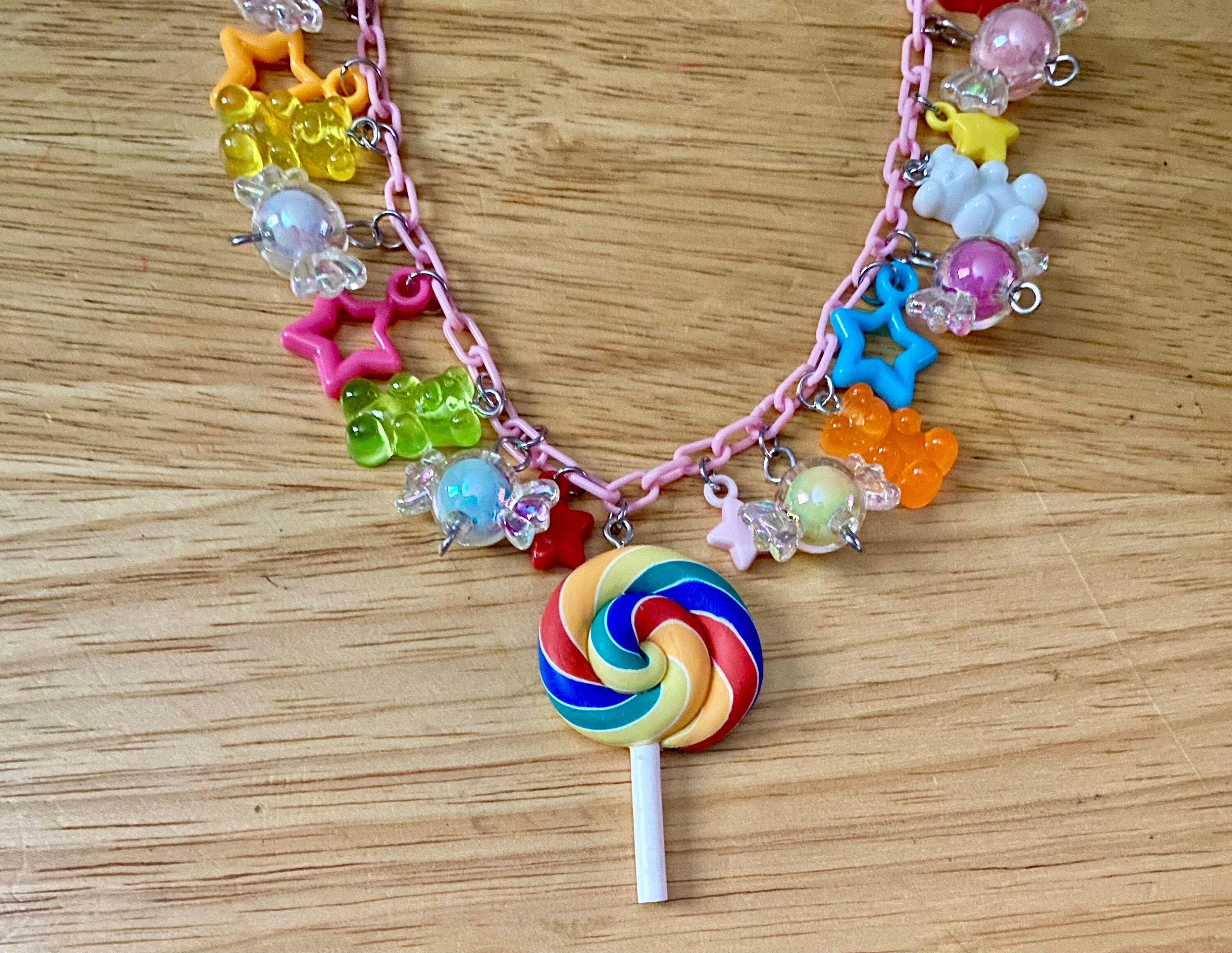 Kawaii Candy Necklace Pastel Kawaii Jewelry Decora Kei - Etsy