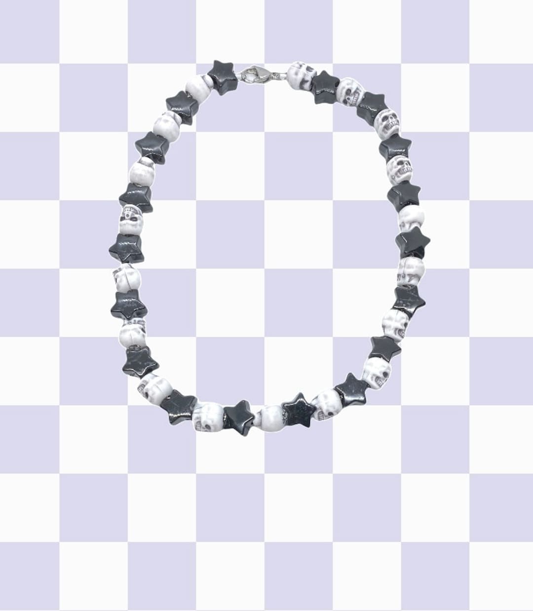 Skull Kandi Necklace, Pastel Goth Jewelry, Kandi Necklace - Etsy