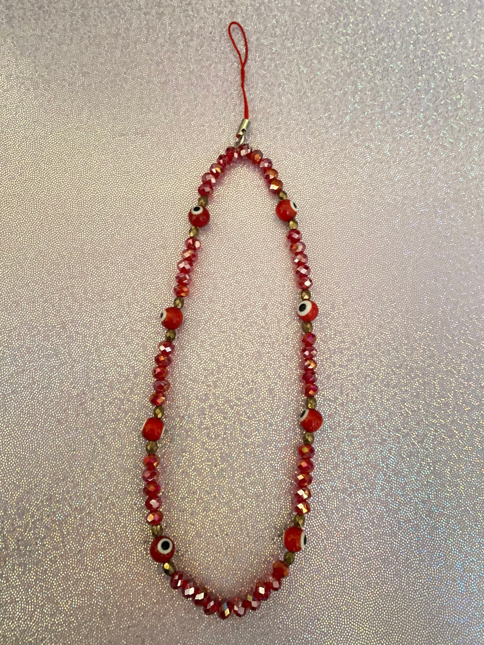 Red Evil Eye Beaded Phone Charm, Evil Eye Phone Charm - Etsy