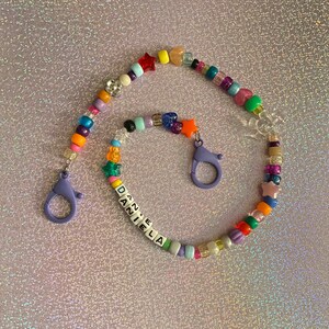Custom Beaded Jean Chain, Name Jean Chain, Decora Kei Accessories - Etsy