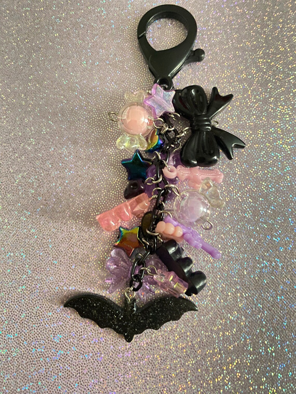 Pastel Goth Keychain, Kawaii Goth Charm, Halloween Keychain - Etsy