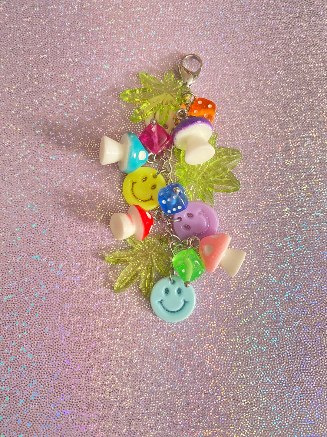 Decora Kei Keychain, Mushroom Purse Charm, Y2k Keychain - Etsy