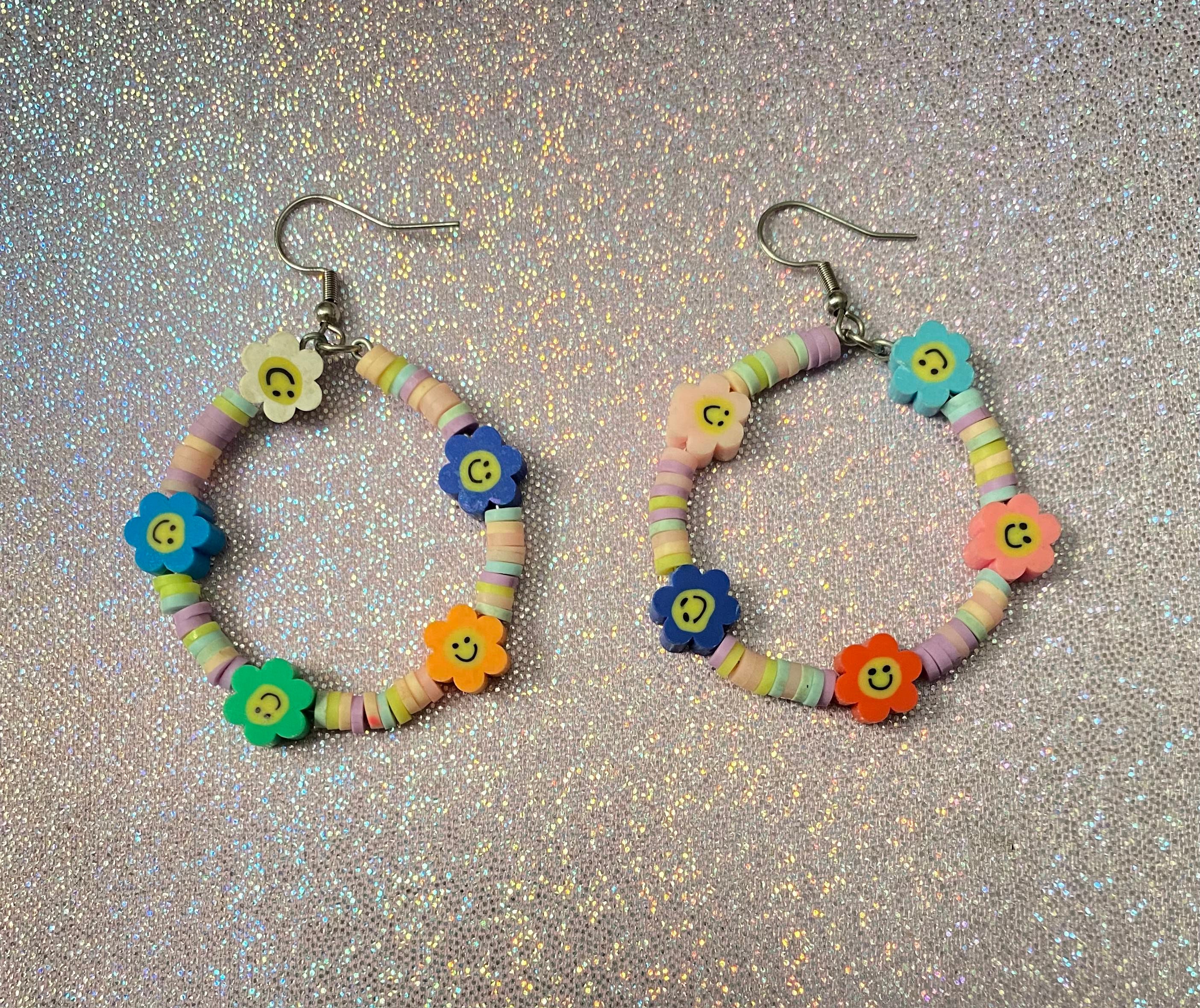 Y2k Earrings Flower Hoop Earrings Aesthetic Jewelry - Etsy