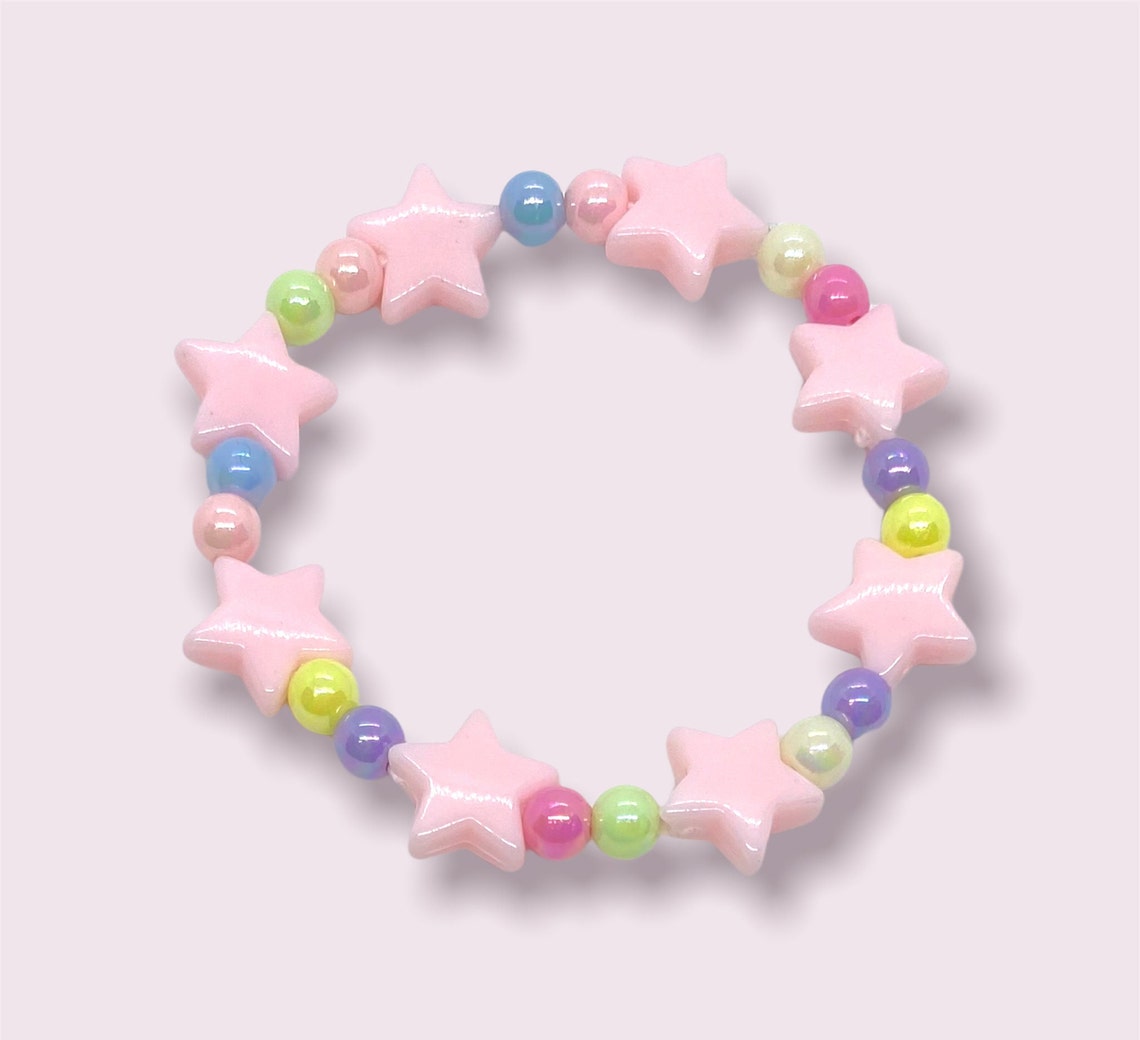 Pastel Star Bracelet, Kawaii Star Bracelet, Fairy Kei Bracelet - Etsy