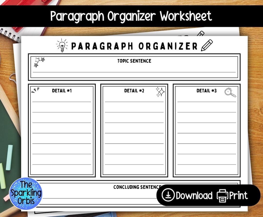 Printable Paragraph Organizer: ELA Writing Plan (PDF) - Etsy