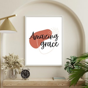 Printable Christian Wall Art | Amazing Grace | Poster | Home Decor ...