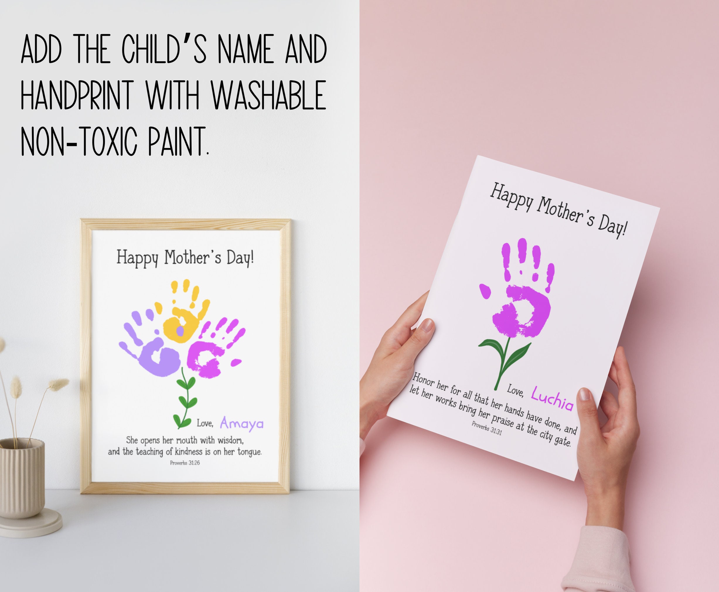 Printable Mother's Day Keepsake | Christian Mother's Day Craft ...