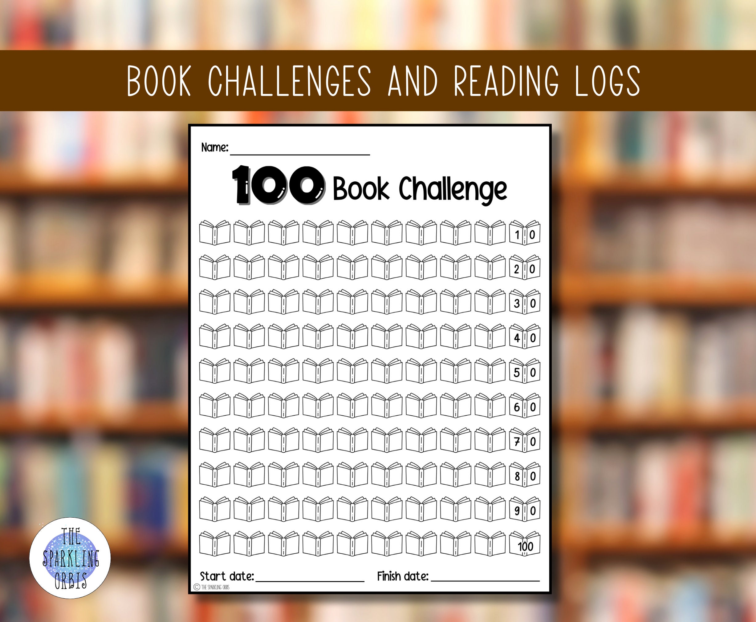 Printable Reading Log PDF Kids Reading Tracker Reading Challenge ...