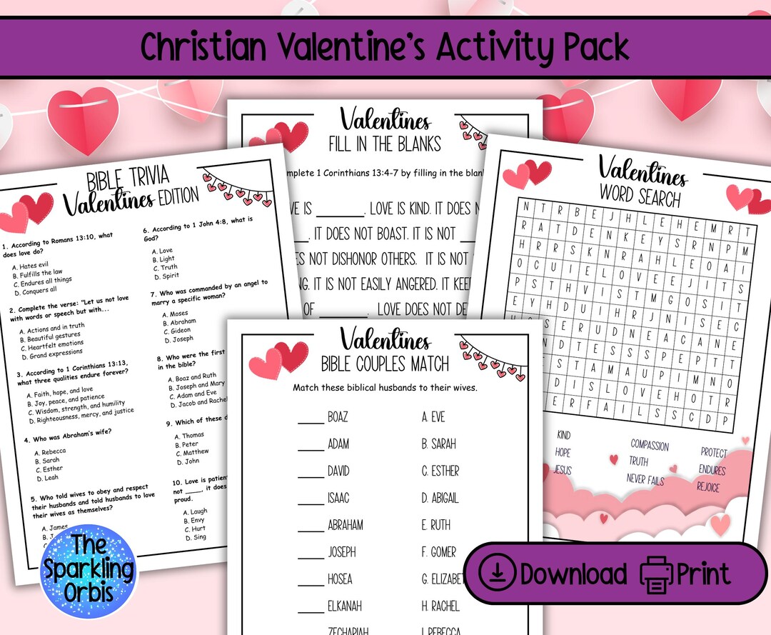 Printable Christian Valentine's Activities | Valentine Activities ...