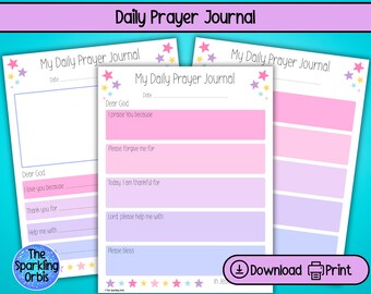Printable My Prayer Journal Template for Children | Prayer Journal ...