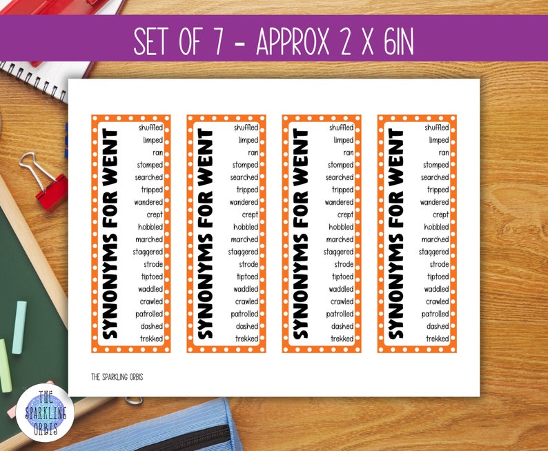 Printable Word Bank Bookmarks for Literacy | Time Connectives, Synonyms ...