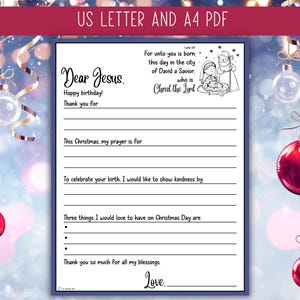 Printable Christian Christmas Worksheet | Letter to Jesus | Jesus ...