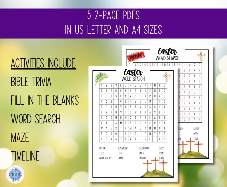Printable Christian Easter Activities | Scripture Easter Worksheets ...