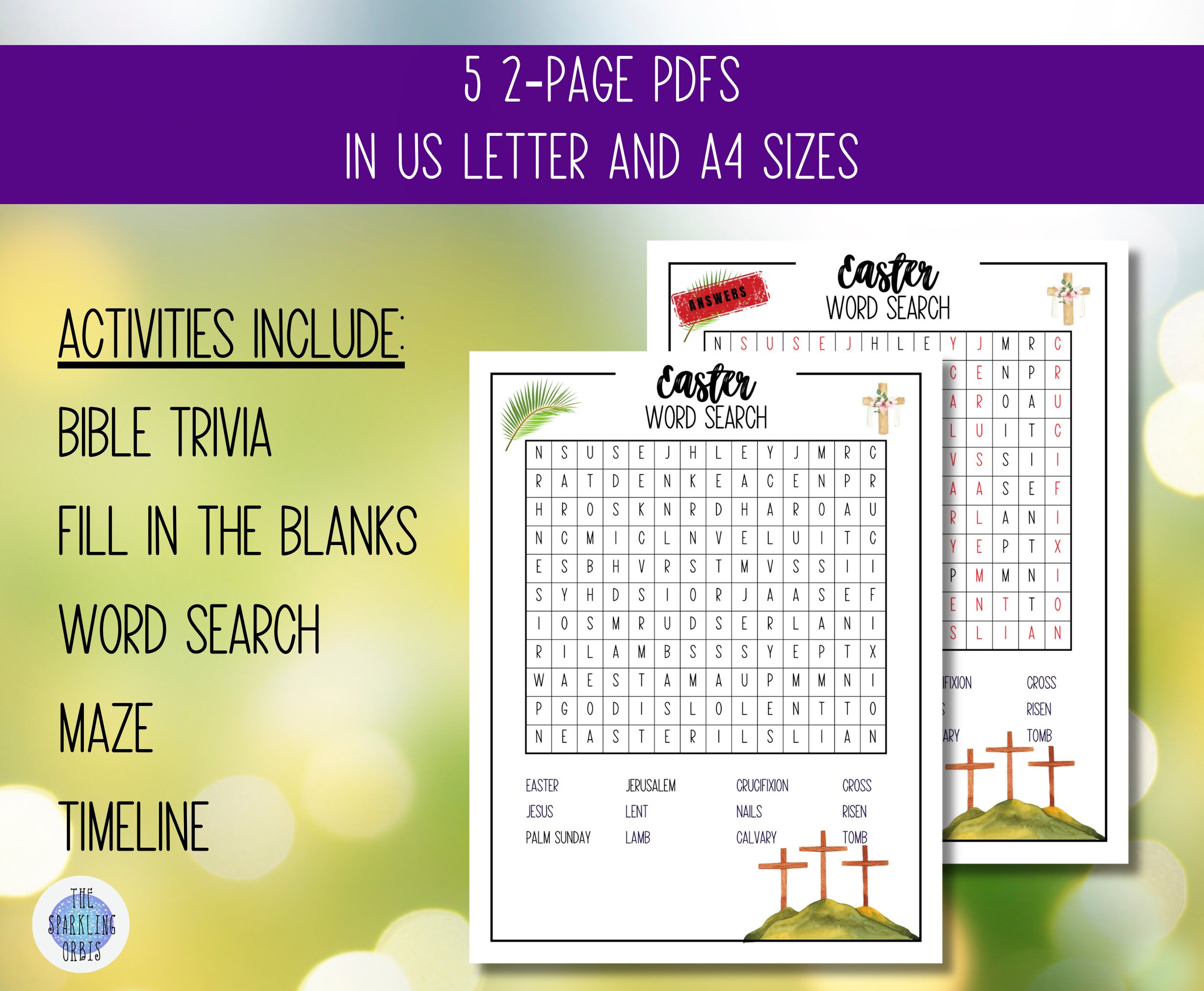 Printable Christian Easter Activities | Scripture Easter Worksheets ...