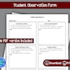 ABA Observation Notes Template With ABC Datasheet | Digital Download ...