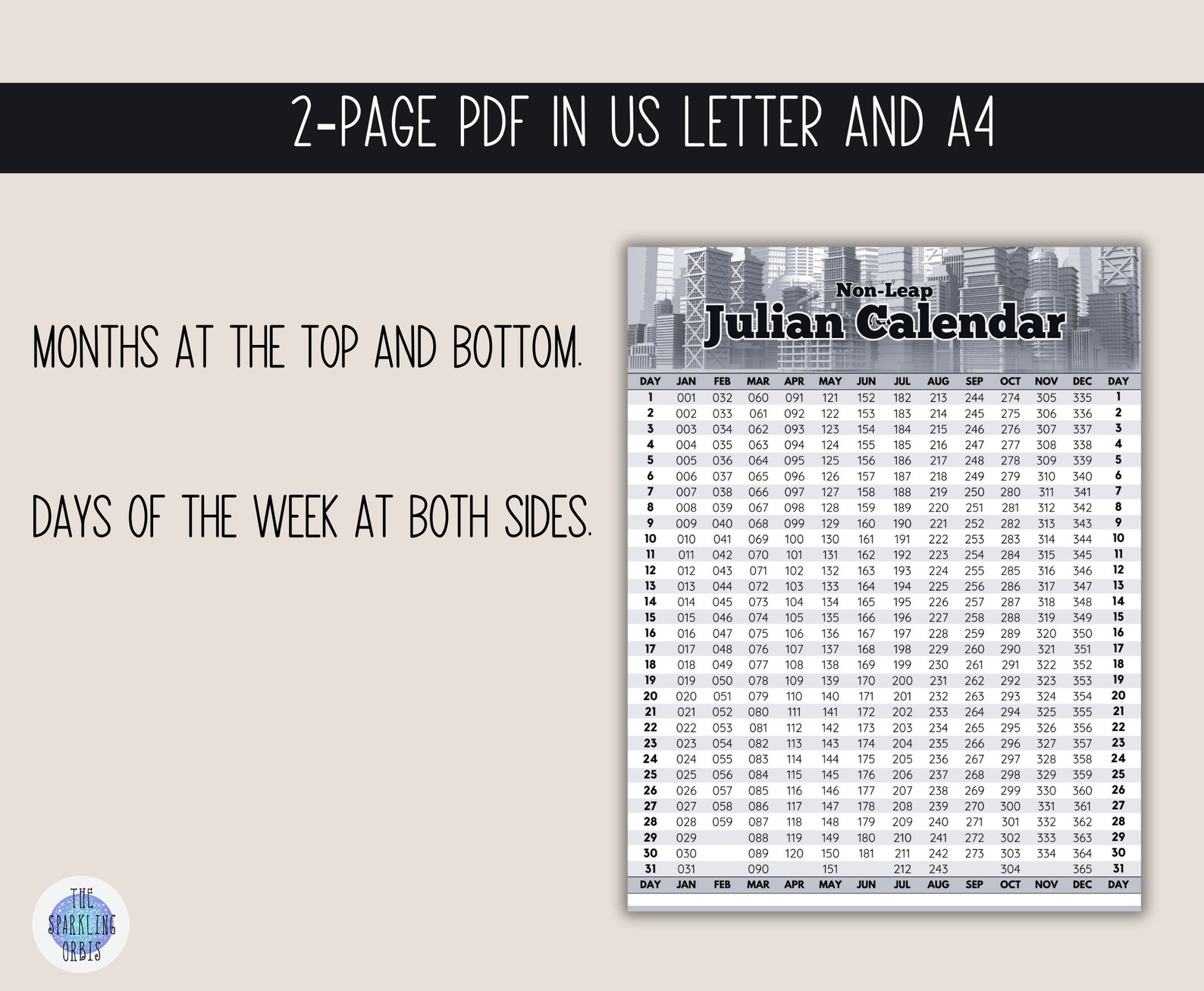 Julian Calendar | Military | Government |digital Download | Printable ...