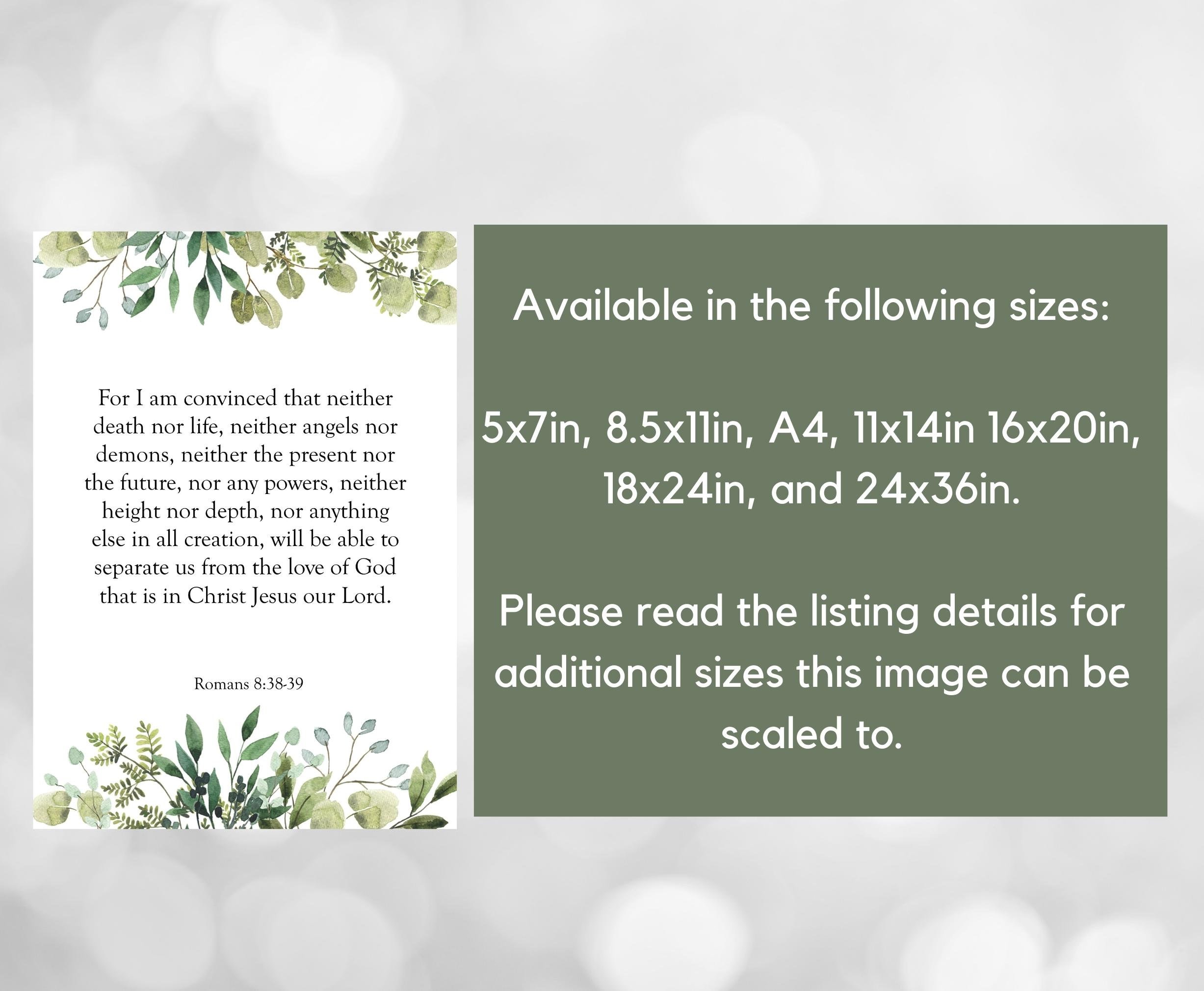 Romans 8:38-39 | Bible Verse Wall Art | Digital Download | Printable ...