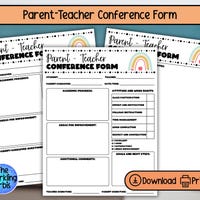Parent Teacher Conference Template - Etsy