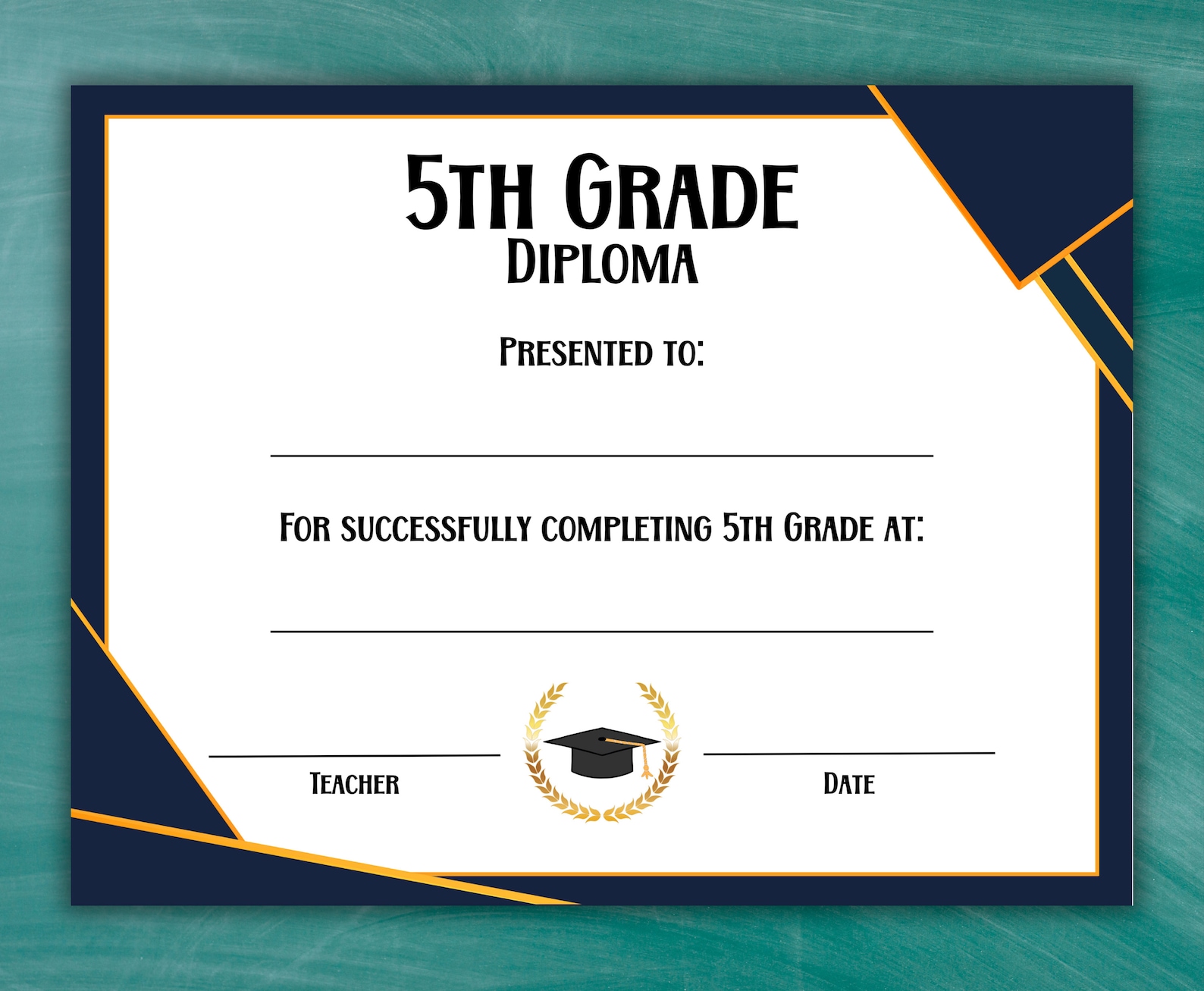 Printable Diplomas for Pre-k to Sixth Grade Graduate Certificates ...