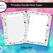 Printable Doodle Note Paper | 8.5x11in | A4 | Lined and Blank Pages | 2 ...