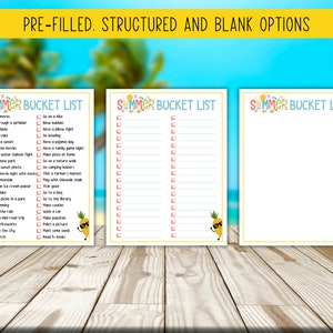 Printable Summer Bucket List PDF | Summer Break | Things to Do | Bucket ...