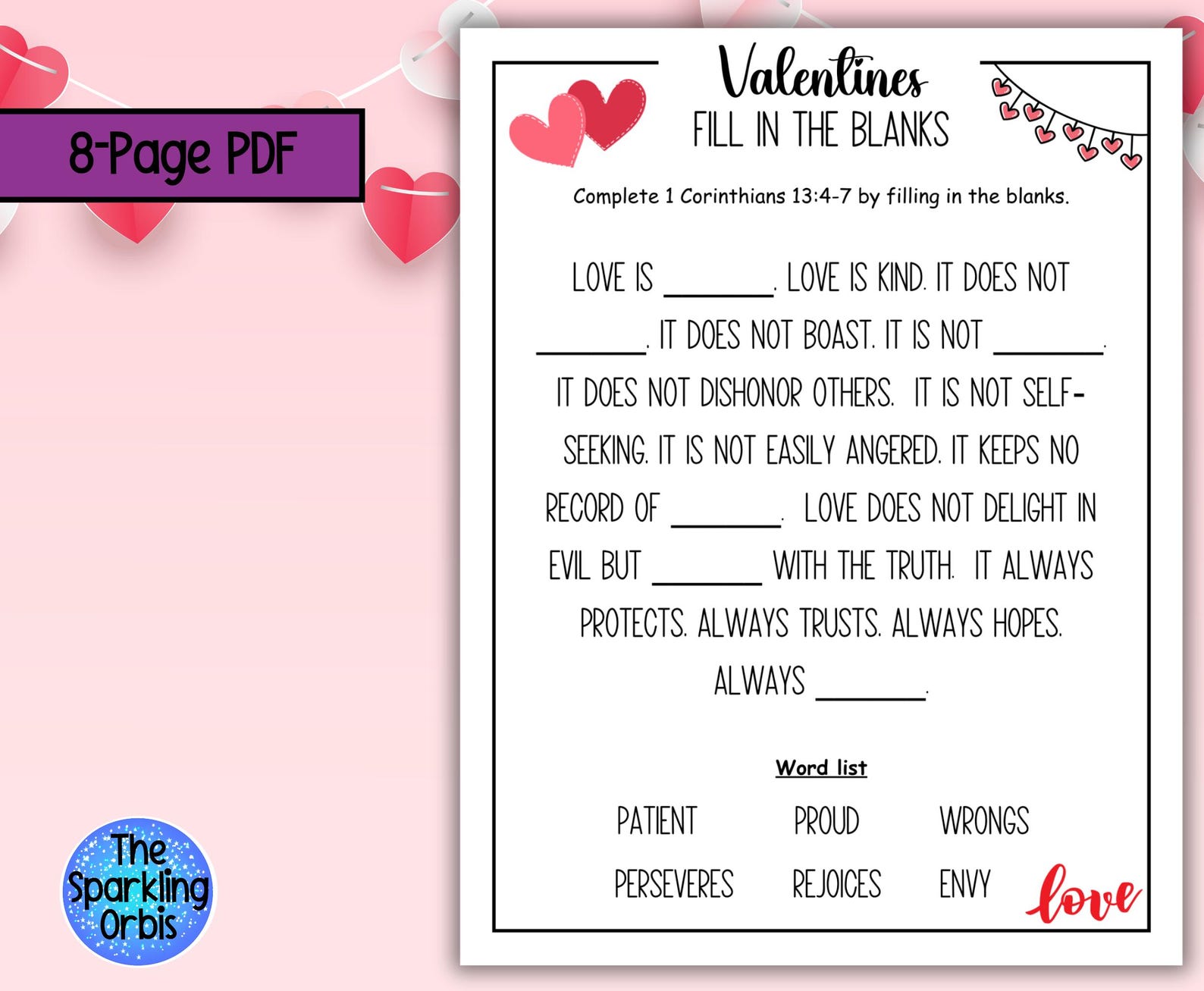 Printable Christian Valentine's Activities | Valentine Activities ...