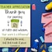 Christian Teacher Appreciation Cards: Printable Thank You Folding Cards ...