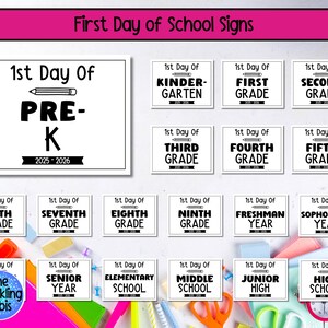 Printable First Day of School Sign | Last Day of School | 2025-2026 ...