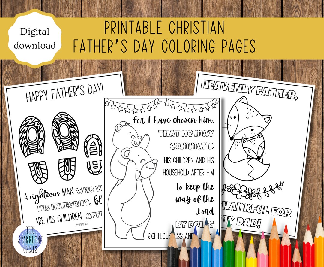 Printable Christian Father's Day Coloring Pages | Father's Day ...