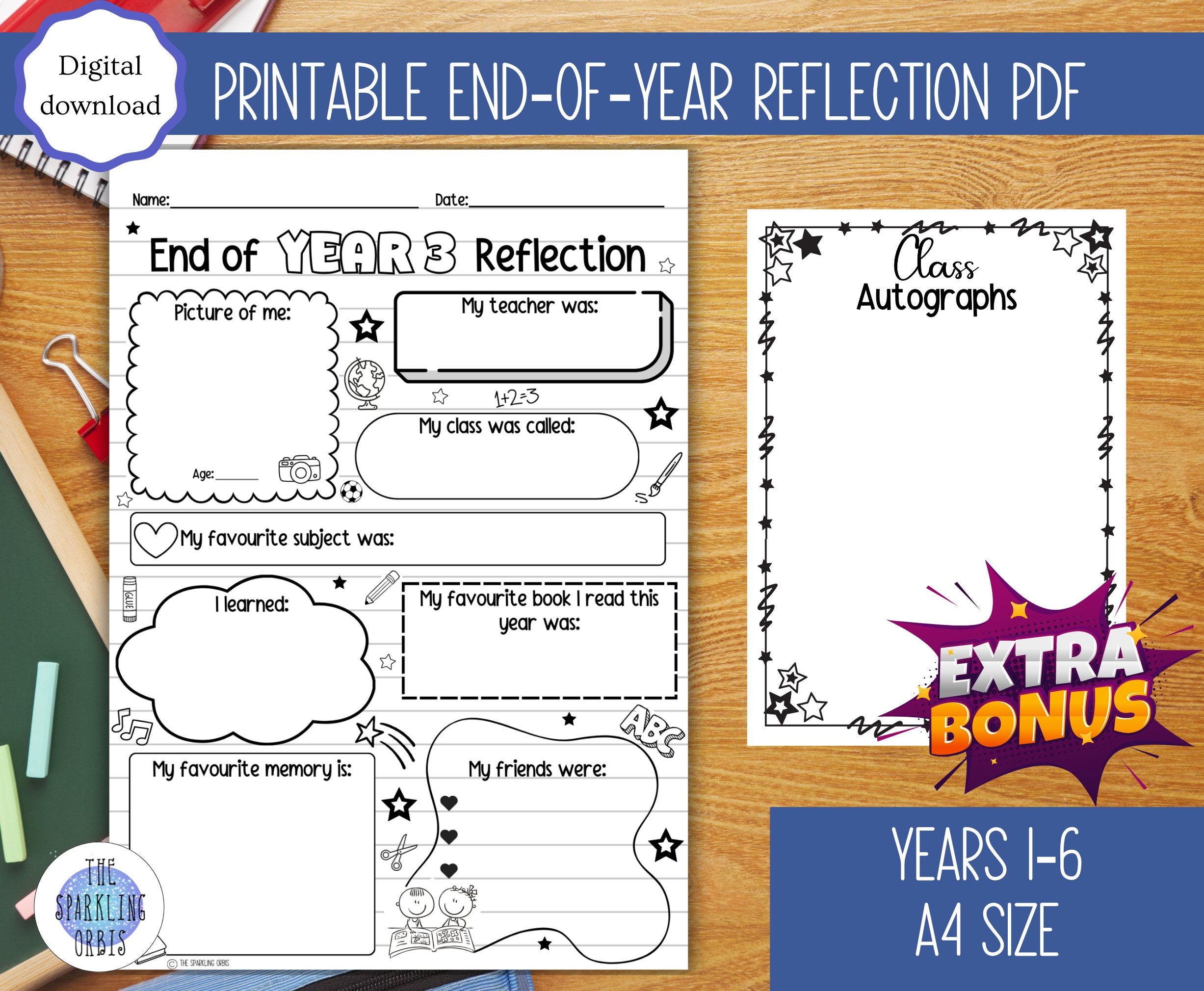 Printable End-of-year Reflection PDF | Pupil Reflection Sheet | Year ...