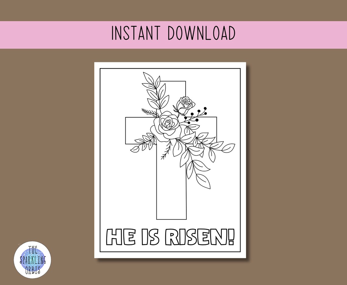 Set of 5 Printable Bible Verse Coloring Pages | Christian Easter ...