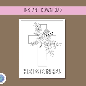 Set of 5 Printable Bible Verse Coloring Pages | Christian Easter ...
