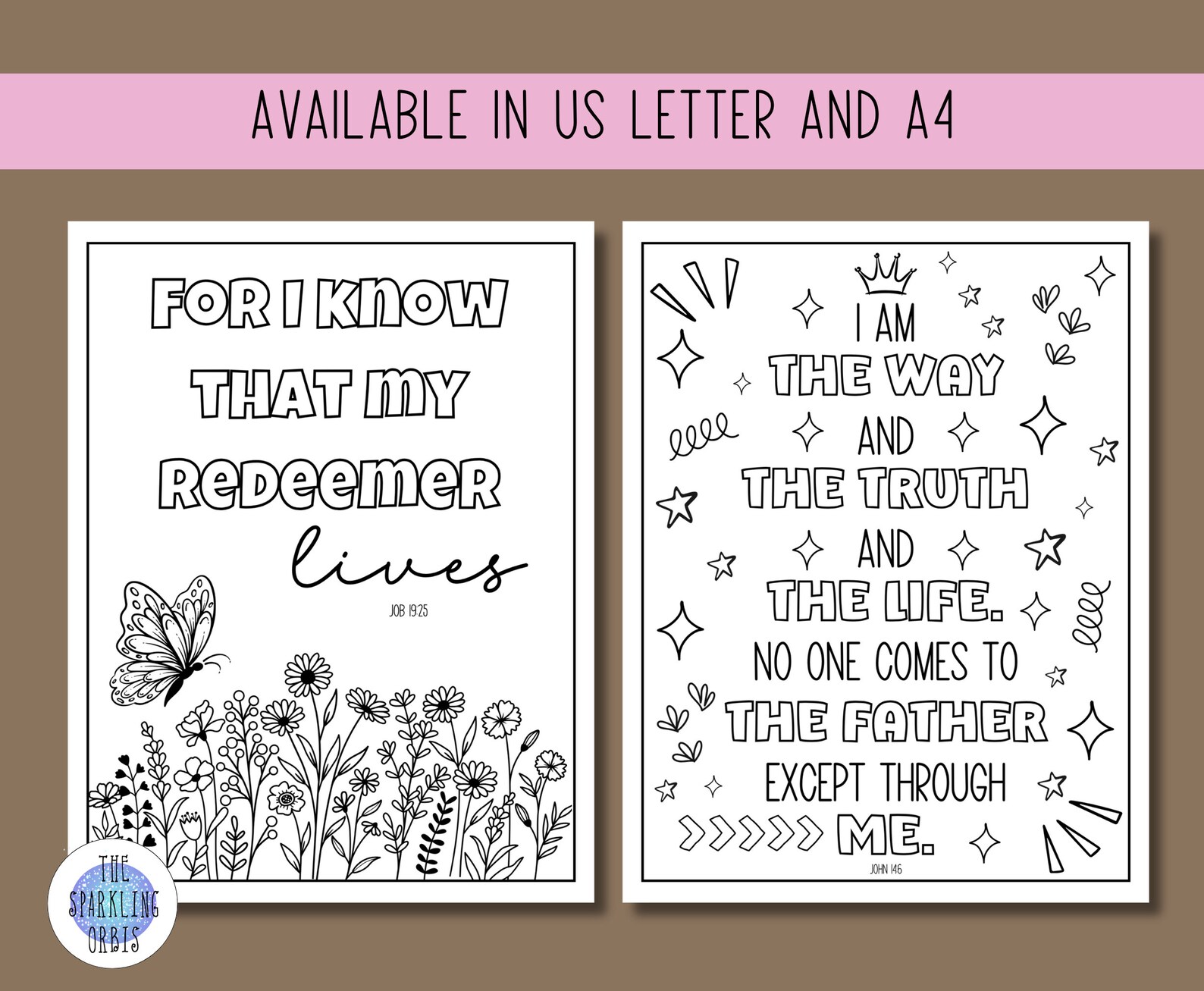 Set of 5 Printable Bible Verse Coloring Pages | Christian Easter ...