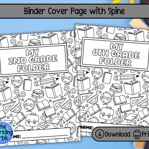 Binder Cover Sheet - Etsy