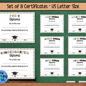 Printable Diplomas for Pre-k to Sixth Grade | Graduate Certificates ...