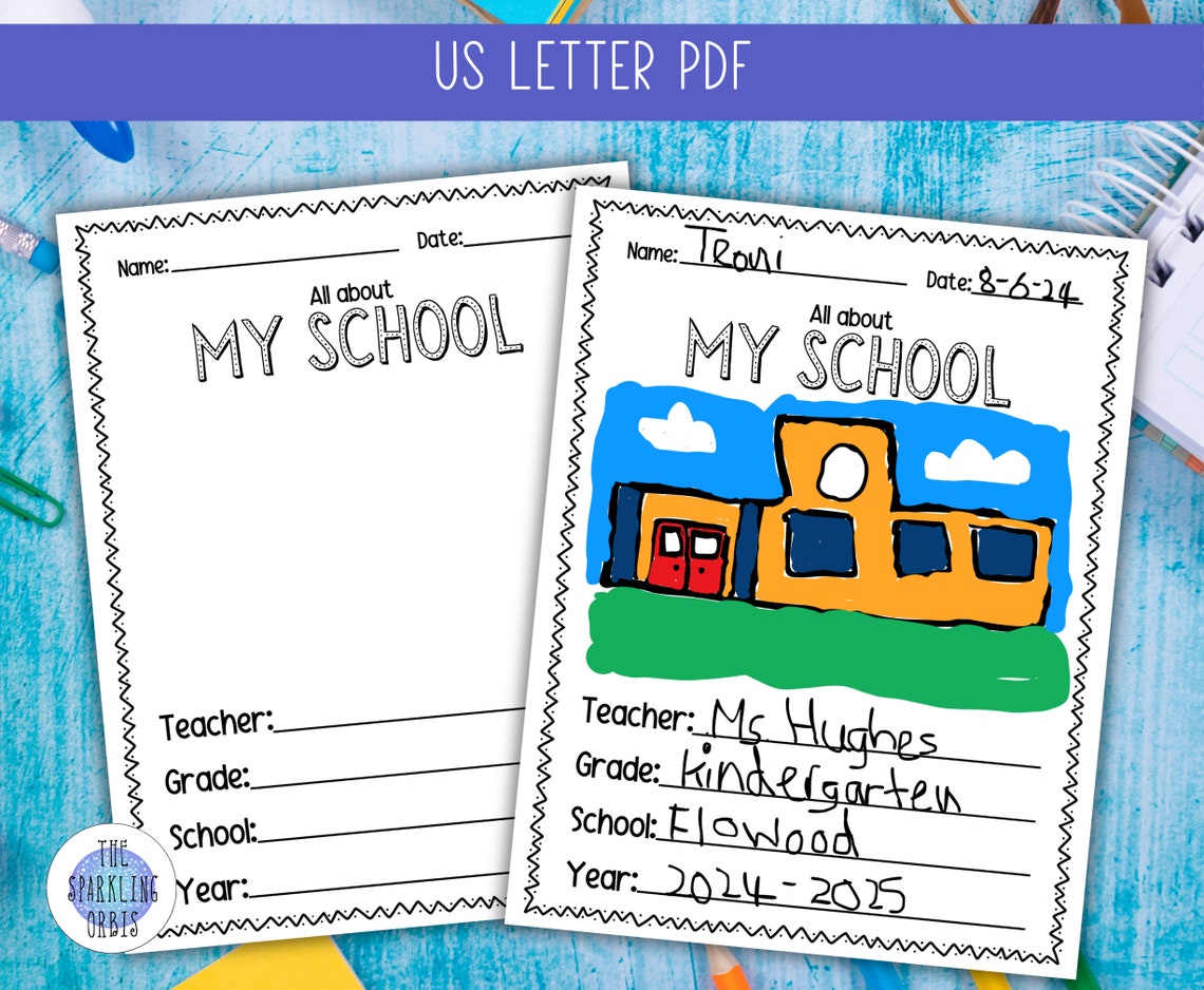 Printable Kindergarten Activity All About My School Kindergarten ...