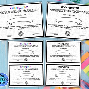 Printable Kindergarten Certificate of Completion | Kindergarten ...