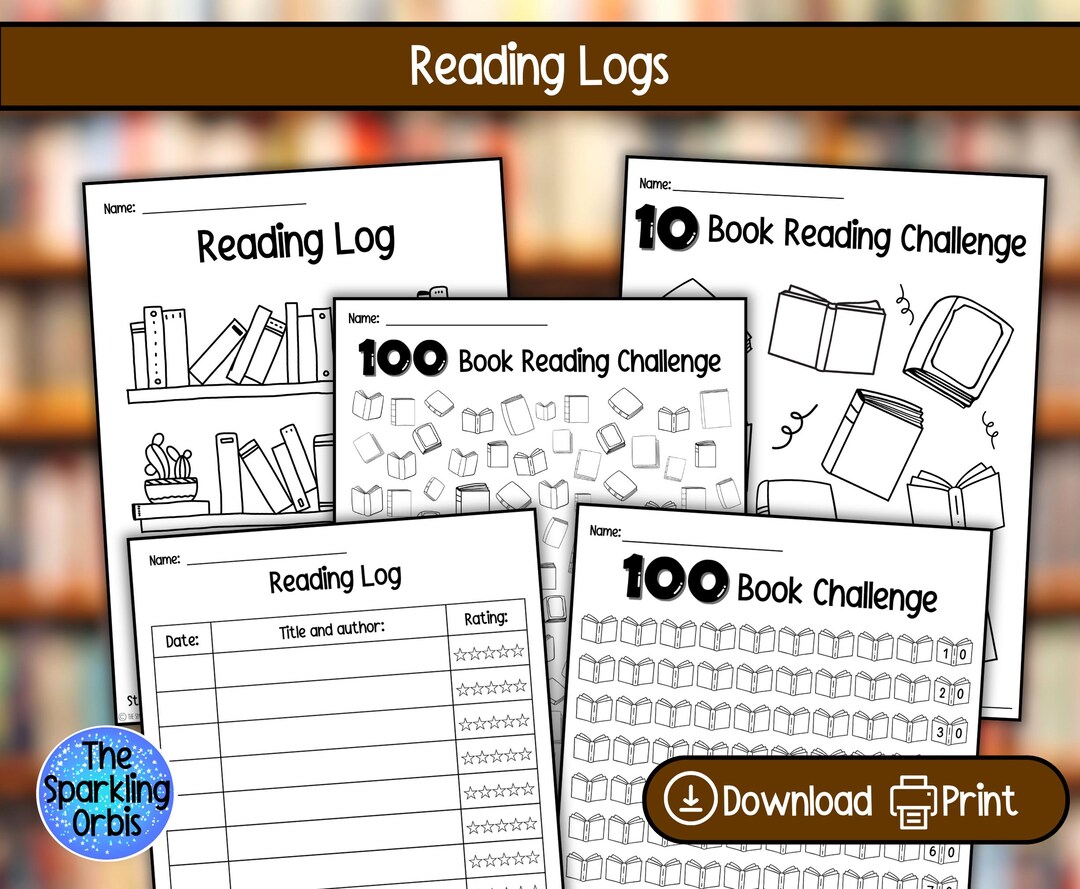Printable Kids Reading Log: Reading Challenge Tracker (A4/US Letter) - Etsy