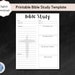 Printable Bible Study Template | Bible Study | Chapter and Verse ...
