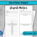 Printable Church Notes Template | Sermon Notes | Church Notes | Note ...