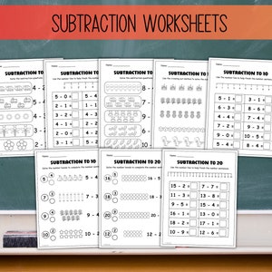 Printable Math Worksheets | Kindergarten, 1st Grade (USA) and Year 1 ...