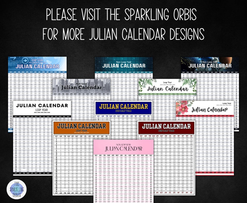 Julian Calendar | Military | Government | Digital Download | Printable ...